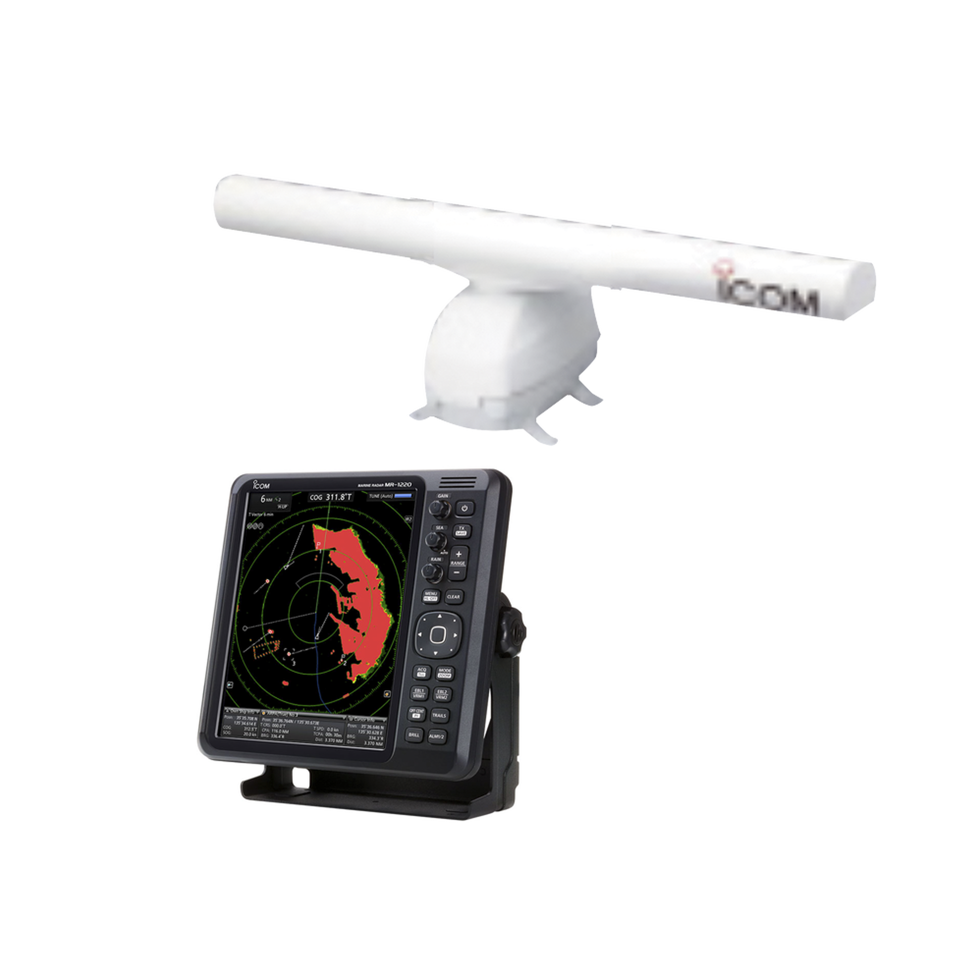 Sistema de radar con antena tipo matriz abierta de 4 pies a 72 Millas ...