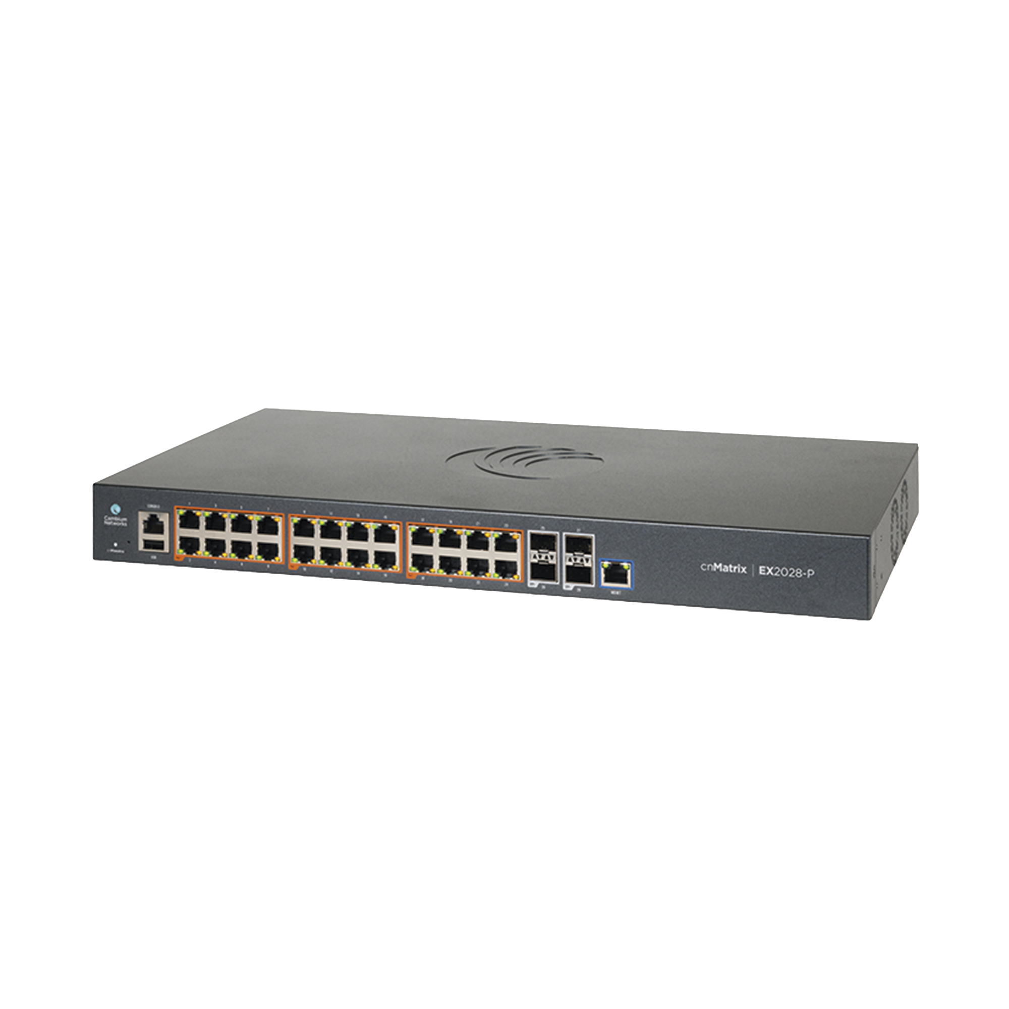 Switch cnMatrix EX2028-P capa 3 de 28 puertos (24 PoE Gigabit 802.3af ...