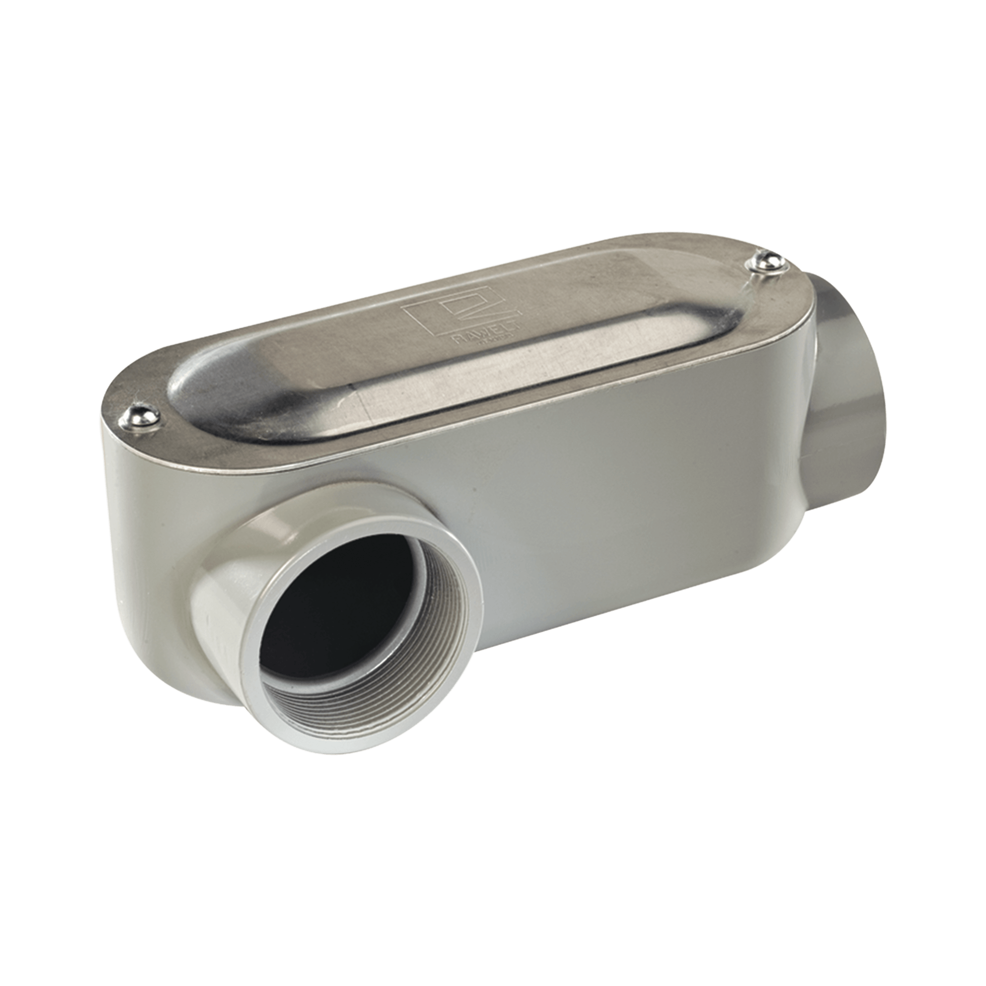 Caja oval roscada tipo LR de 2 1/2\" corta (63.5 mm) Incluye tapa y to ...