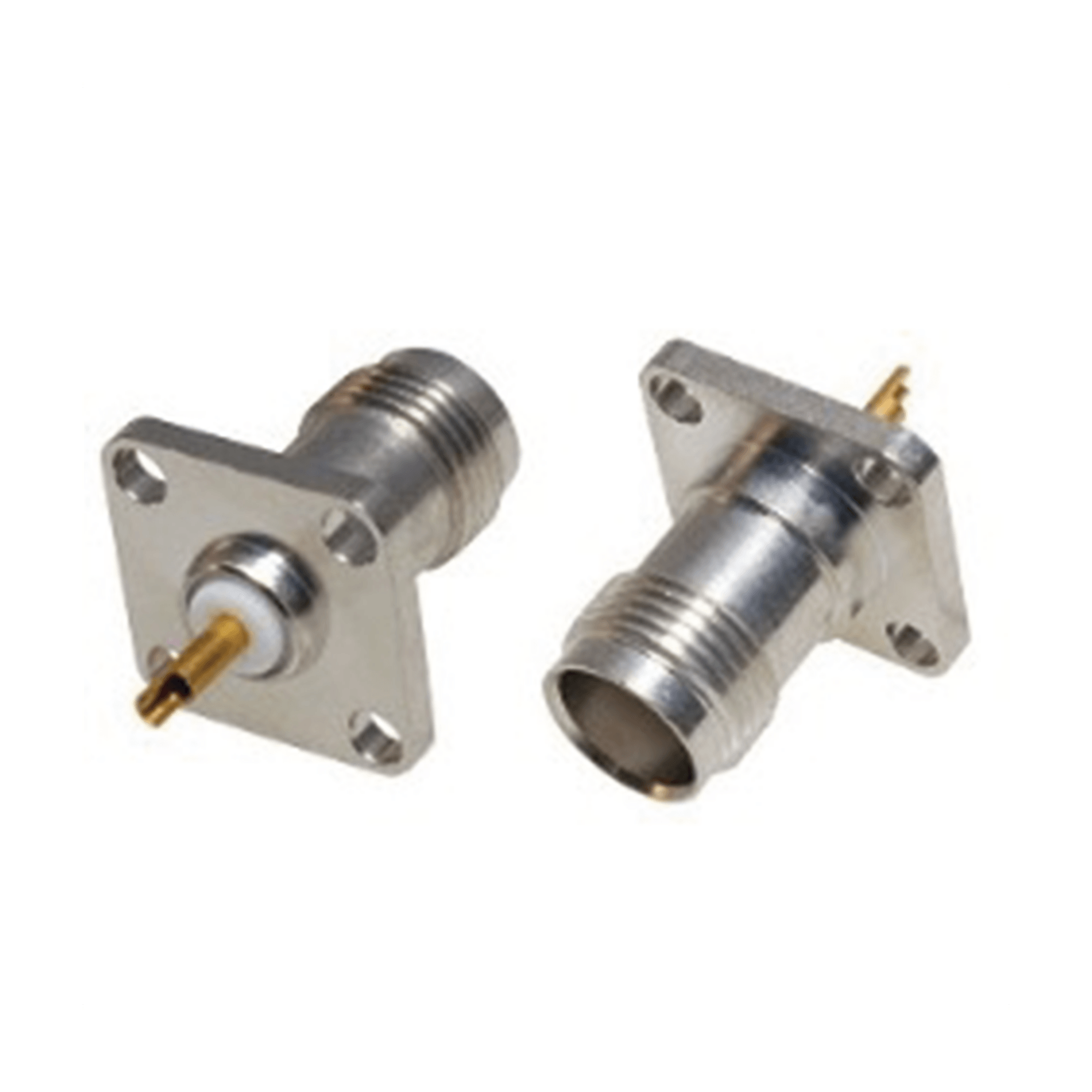 Conector TNC Hembra para Chasis de 4 Perforaciones de 13 mm, Terminal ...