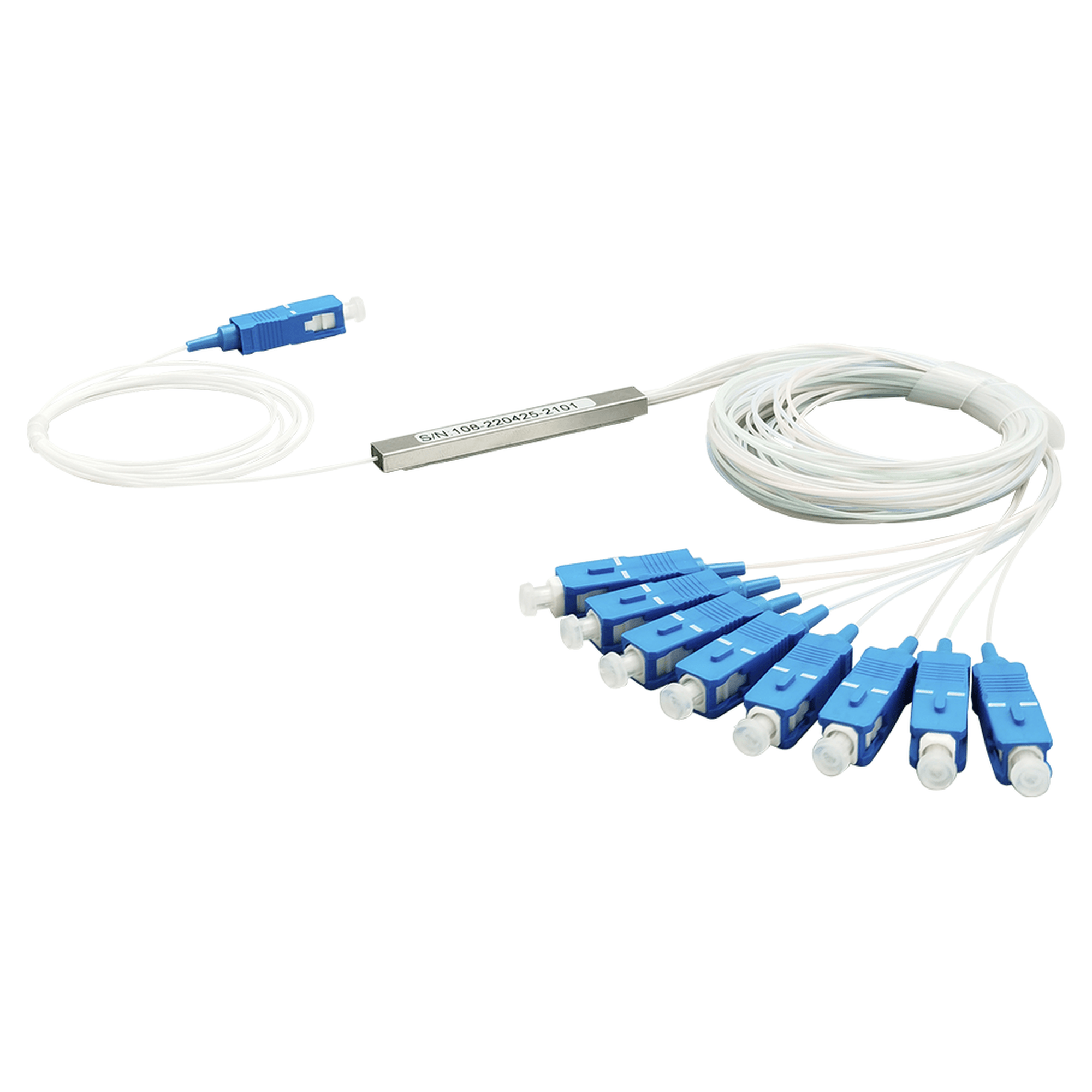 Splitter (Divisor Óptico) tipo PLC, 1x8, conectores SC/UPC – ProLink