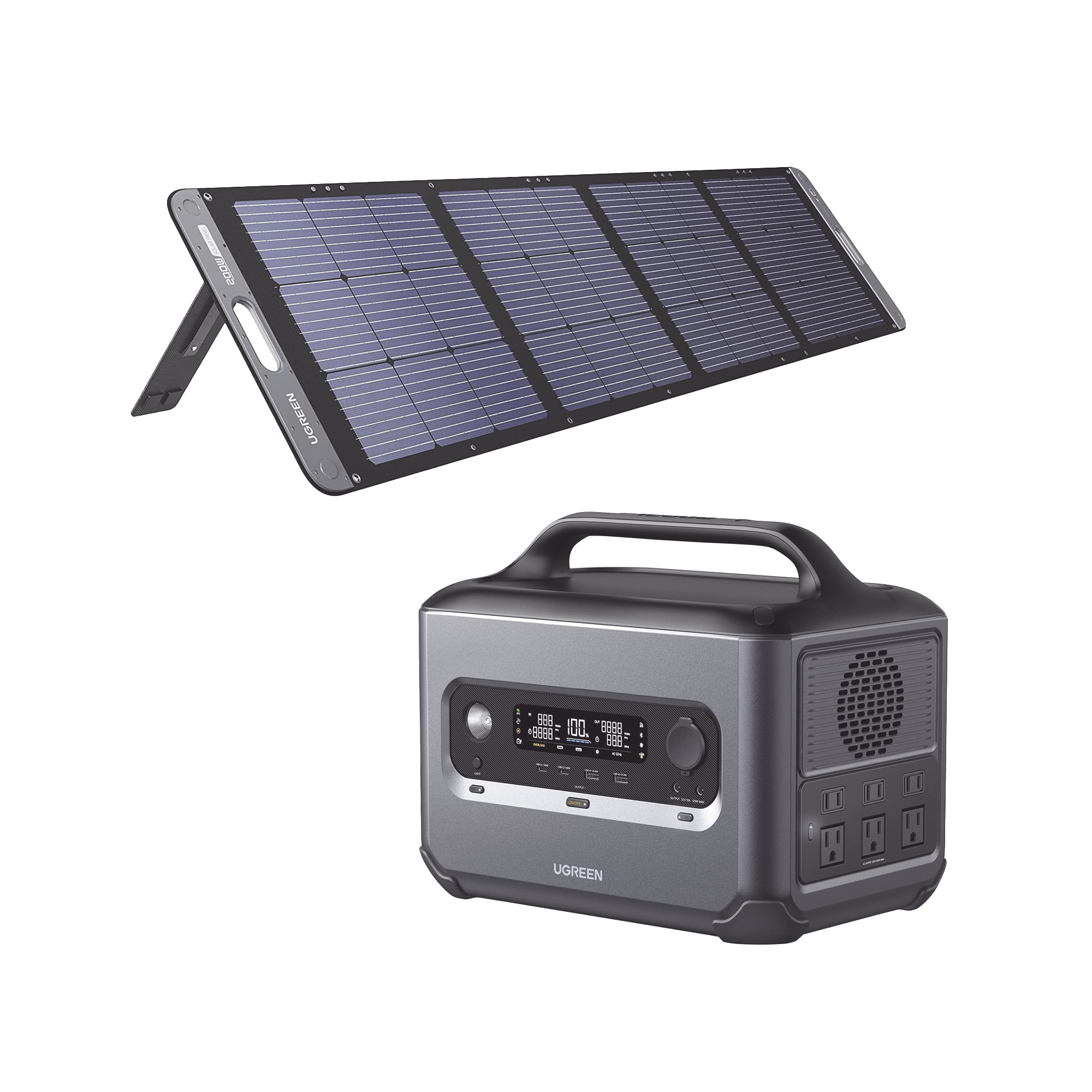 Kit de Estación de Energía Portátil 1200W (1024Wh) + Panel Solar Plega – ProLink