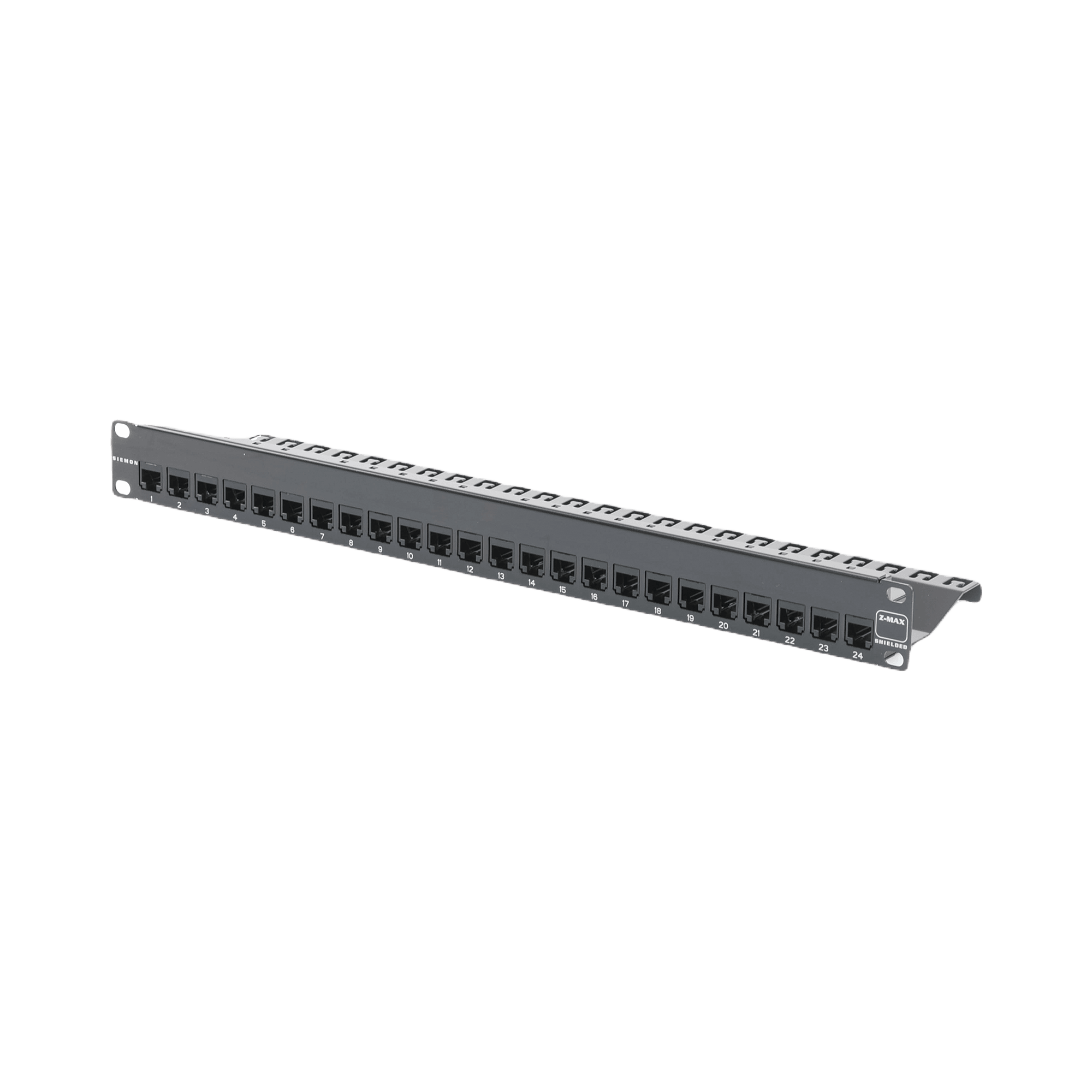 Patch Panel Z-MAX, Blindado, de 24 puertos, Modular (vacío), Plano, 1U ...